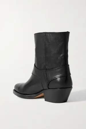 Isabel Marant Étoile Akson Embellished Tasseled Leather Ankle Boots