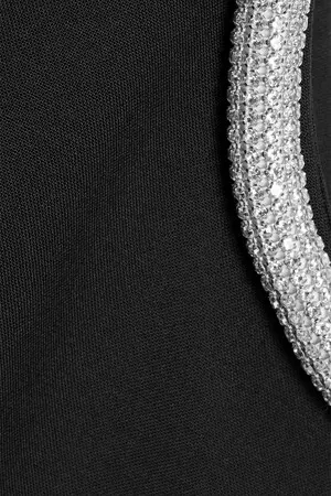 RÓHE Crystal-embellished Wool-blend Crepe Mini Dress