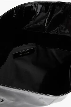 Loulou De Saison Maury Eel-effect Patent Leather Clutch