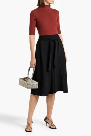 Vince Ribbed Cotton Turtleneck Top