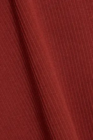 Vince Ribbed Cotton Turtleneck Top