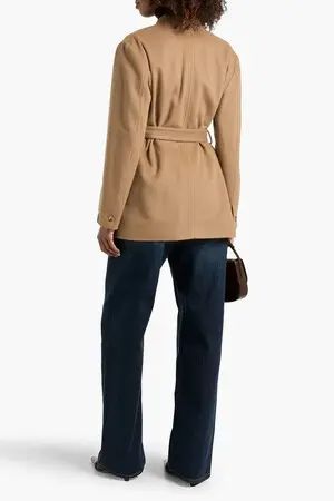 Bally Belted Wool-blend Felt Coat