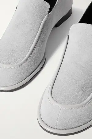 NEOUS Polaris Suede Loafers With Leather Trim - Gray