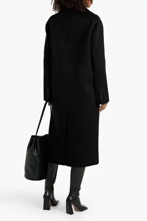 Loulou De Saison Vitto Wool And Cashmere-blend Felt Coat - Black