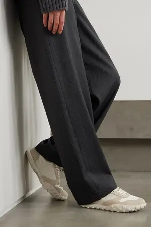 JIL SANDER Moon Suede And Shell Sneakers - Ivory