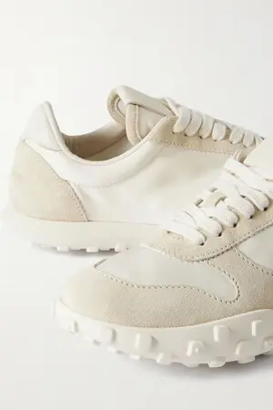 JIL SANDER Moon Suede And Shell Sneakers - Ivory