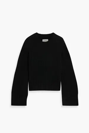 Loulou De Saison Alfie Ribbed Cashmere Sweater - Black