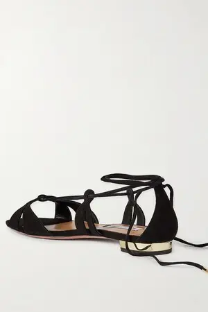 AQUAZZURA Cala Di Volpe Suede Sandals