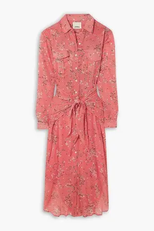 Toile Print Silk Shirt Dresses