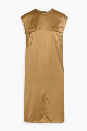 Loulou De Saison Seena Satin Dress - Camel