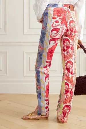 Etro Printed Straight-leg Jeans