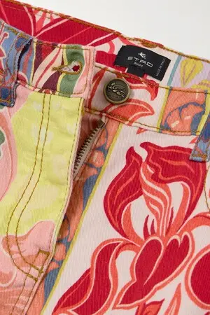 Etro Printed Straight-leg Jeans