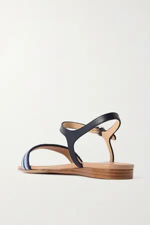 Gabriela Hearst Alexi Crochet And Leather Sandals