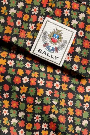 Bally Floral Print Shell Peplum Jacket