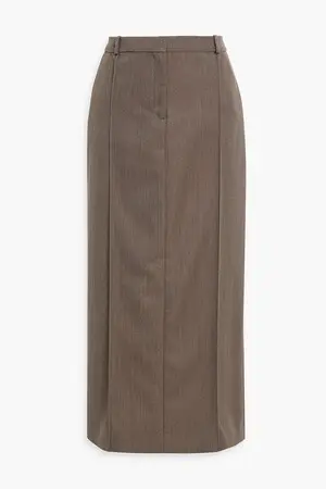 Loulou De Saison Vera Wool Tweed Midi Skirt