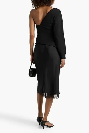 RÓHE One-sleeve Asymmetric Wool-blend Top