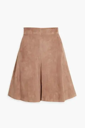 Brunello Cucinelli Suede Mini Skirt - Sand