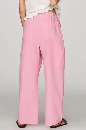 PISTOLA Theo Drawstring Poplin Pants - Azalea