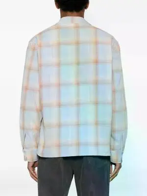 SECOND / LAYER Logan Ombre Checked Shirt - Blue