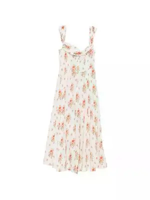 DÔEN Clea Floral-print Midi Dress - Neutrals
