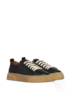 AMI Paris Lace Up Leather Sneakers