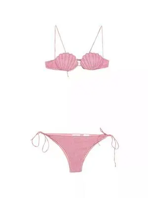 Oseree Shell-patch Bikini - Pink