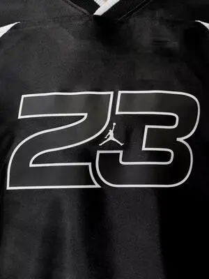 Nike Jordan Logo Print V-neck Cropped T-shirt