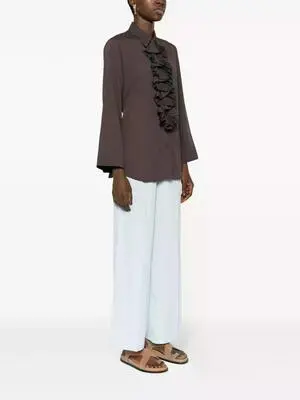 P.a.r.o.s.h Cedar Cady Blouse With Ruffled Detailing