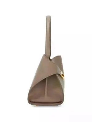 FERRAGAMO Medium Hug Leather Tote Bag - Neutrals