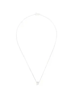 Le Gramme Alphabet Pendant Necklace - Silver