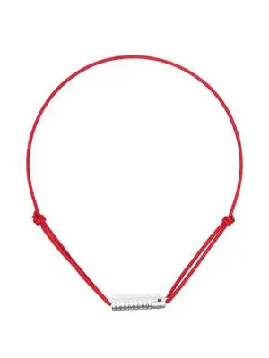 Le Gramme Engraved Logo Bracelet - Red