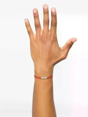 Le Gramme Engraved Logo Bracelet - Red