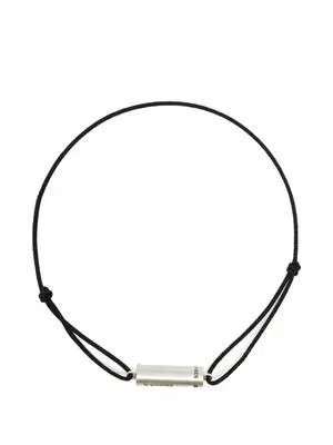 Le Gramme Engraved Logo Bracelet - Black