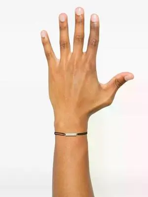 Le Gramme Engraved Logo Bracelet - Black