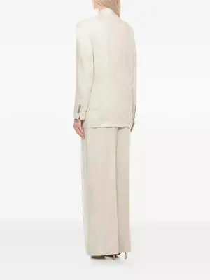 LARDINI Linen Double-breasted Blazer