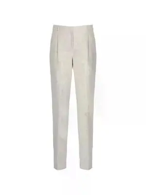 LARDINI Prince Of Wales Linen Trousers