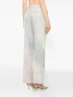 LARDINI Prince Of Wales Linen Trousers