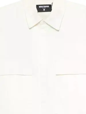WRSTBHVR Off-white Denim Shirt With Flap Pockets