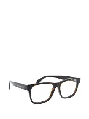 Alexander McQueen Square-frame Glasses - Brown