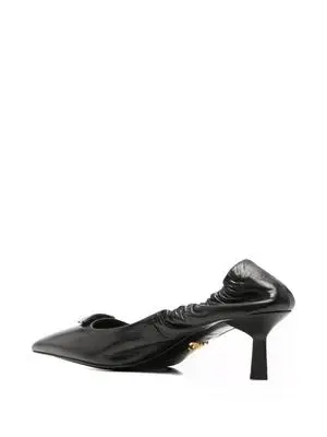 Prada Logo-plaque Ruched Pumps