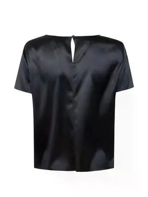 Emporio Armani Silk Satin Finish Top - Black