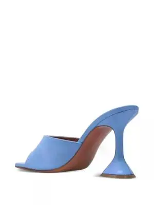 Amina Muaddi Lupita Leather Heeled Sandals