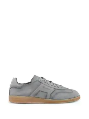 Santoni Logo-print Suede Sneakers