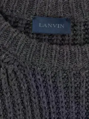 LANVIN Asymmetrical Ribbed Knit Sweater