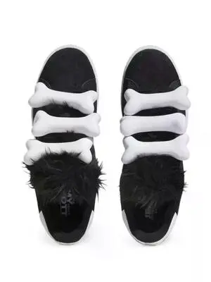 Adidas Jeremy Scott X Campus 80s Bone Appliqué Sneakers - Black