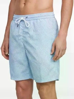 Fedeli Geometric Print Swim Shorts