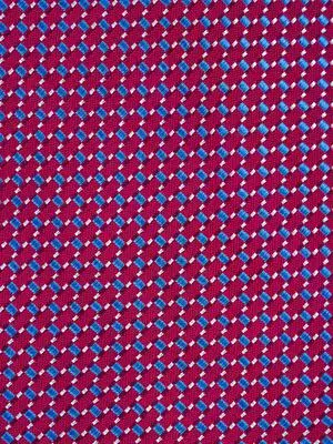 Eton Geometric Silk Tie - Red