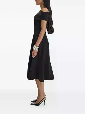 MOOS STUDIO Off-shoulder Draped Midi Dress