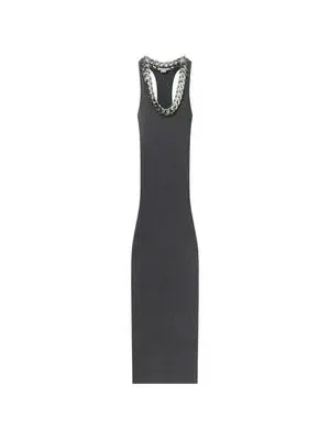 Stella McCartney Falabella Chain-link Ribbed-knit Maxi Dress