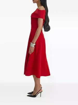 MOOS STUDIO Off-shoulder A-line Midi Dress